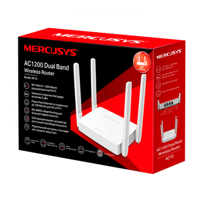Router Mercusys Inalambrico Ac10 Ac1200 Dual Band - buyruru-sura
